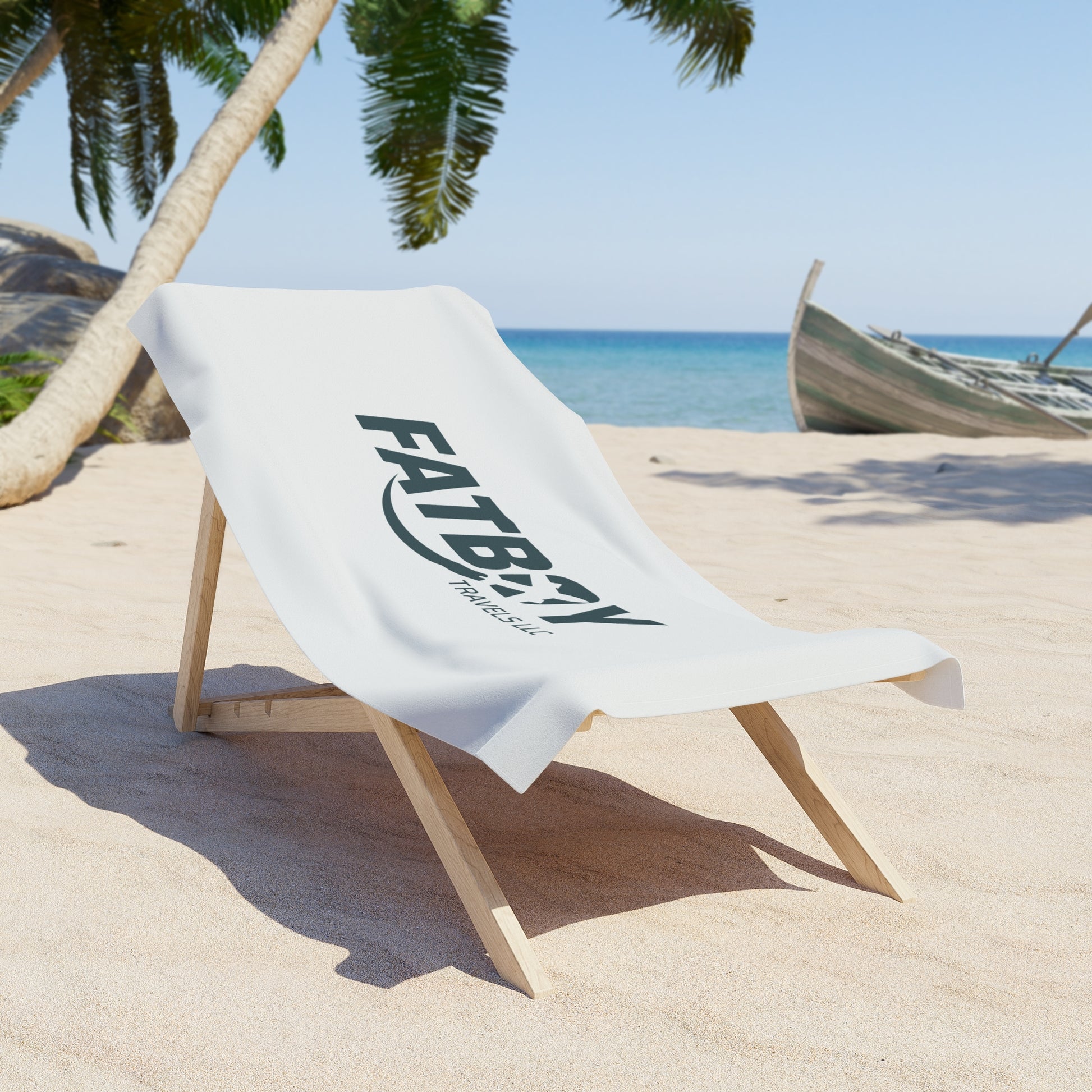 Fatboy Travels Beach Towel — Logo Travel & Vacation Towel