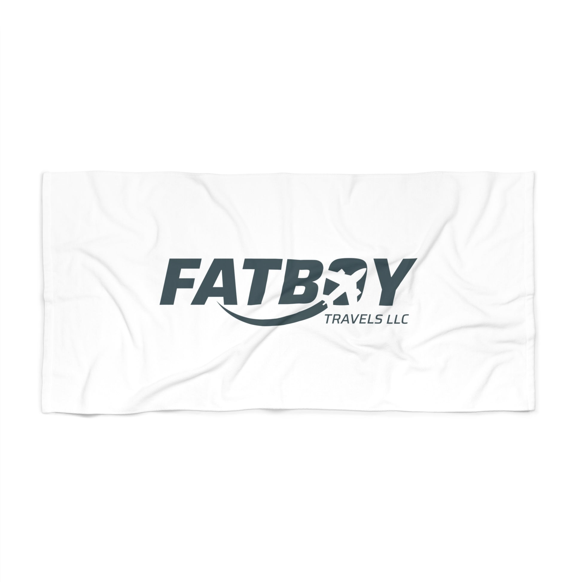 Fatboy Travels Beach Towel — Logo Travel & Vacation Towel